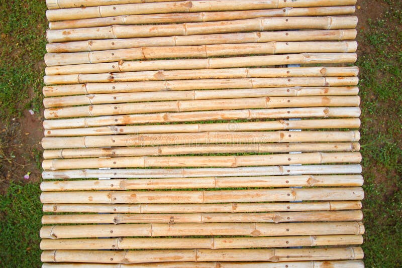 Bamboo bridge in garden stock image. Image of plant - 134745549