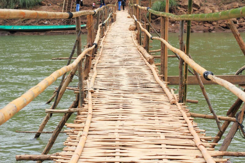 Bamboo bridge stock image. Image of mountain, park, lush - 36592271