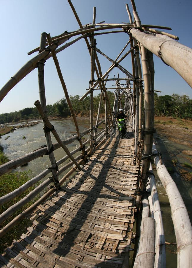Bamboo bridge editorial image. Image of central, sukoharjo - 34520130
