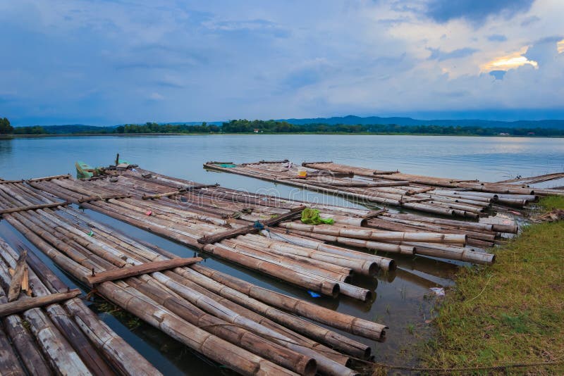 Bamboo canoe stock image. Image of guilin, black, bamboo - 140850193