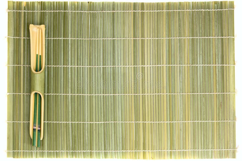 Bamboo chopsticks and mat stock photo. Image of korea - 32169286