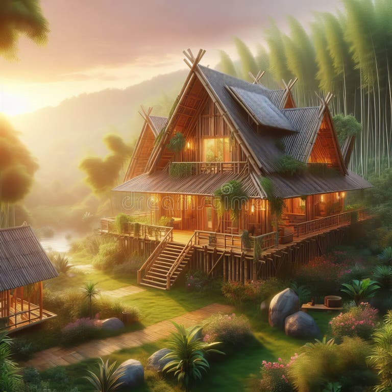 Bamboo Construction Dwelling Structures Made from Fast Growing S Stock ...