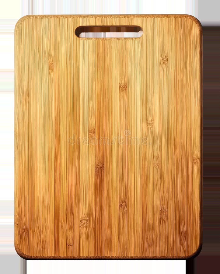 Bamboo Cutting Board with Handle, Top View. Eco-friendly Kitchenware ...