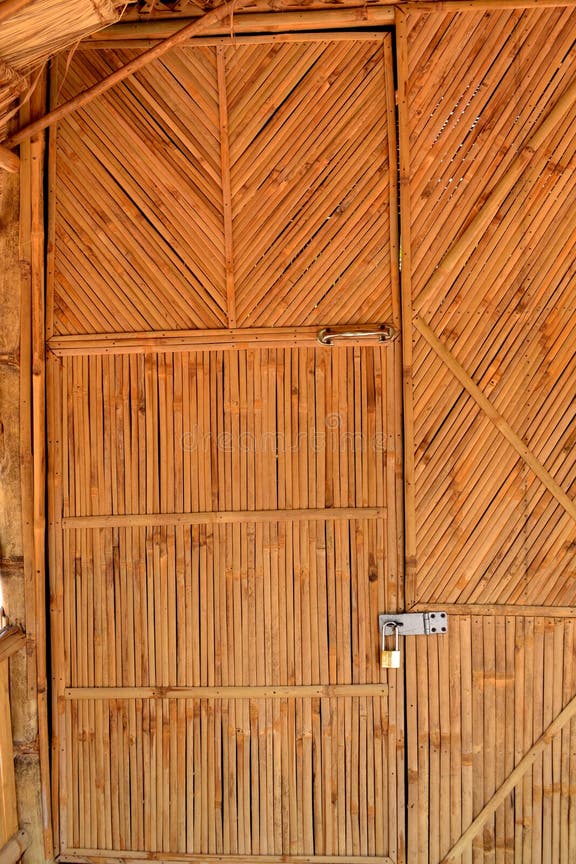 Bamboo doors stock image. Image of hutch, cabin, shack - 55018741