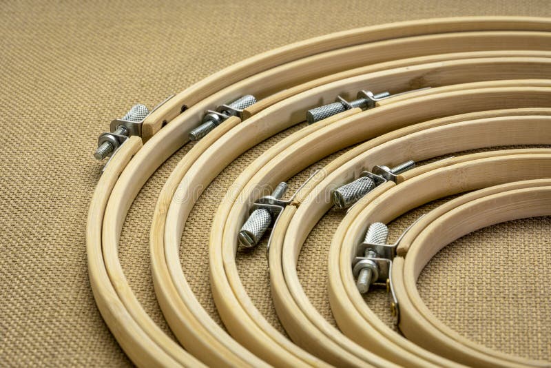 Bamboo embroidery hoops stock photo. Image of cross - 183222102