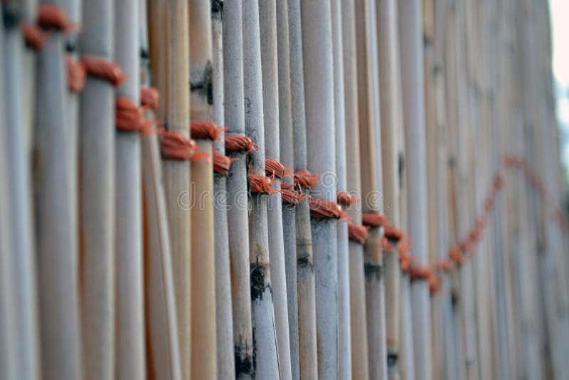 Bamboo fence stock image. Image of brown, wavy, string - 65807583
