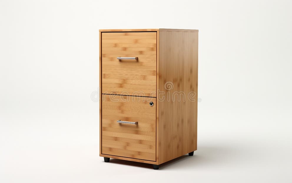 Bamboo Filing Cabinet on a Background of Transparency Generative Ai ...