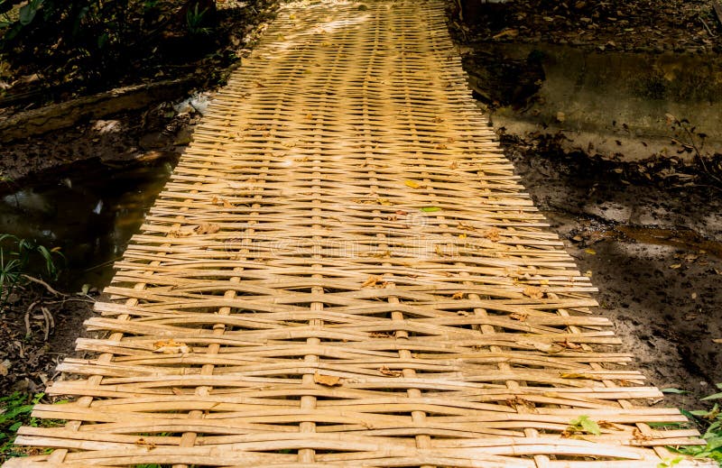 Bamboo Foot Bridge at Luang Prabang Laos Stock Photo - Image of bridge ...