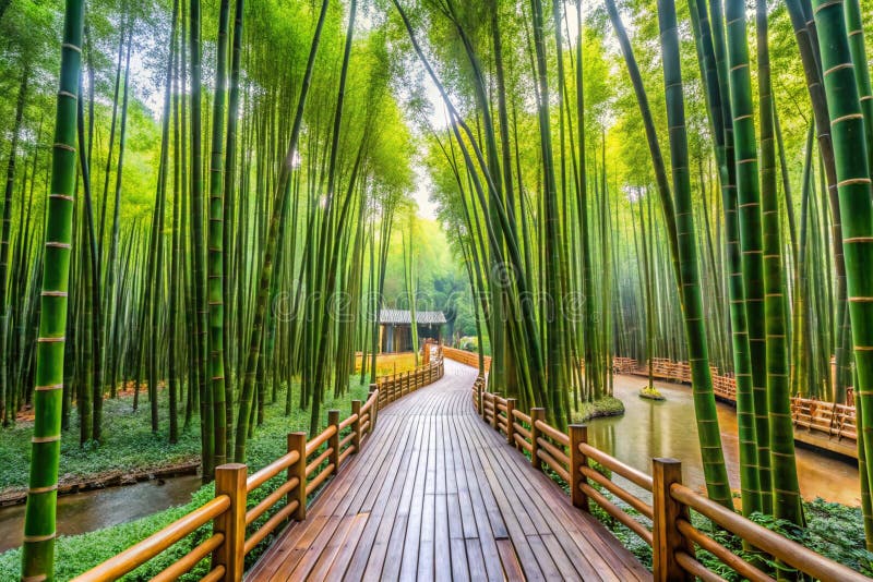 Bamboo Forest at Chengdu, Sichuan Stock Illustration - Illustration of ...