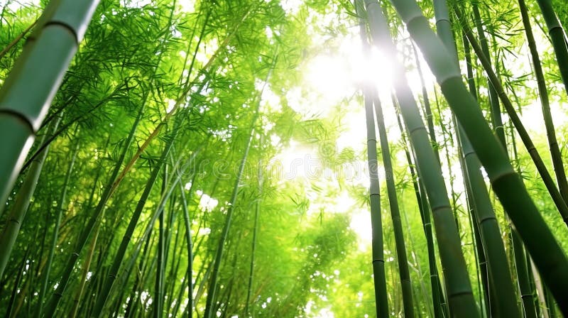 Bamboo Forest in the Morning. Generative Ai Stock Illustration ...
