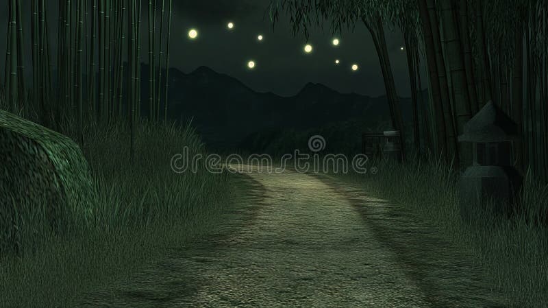 Bamboo Forest Night Milky Way Galaxy Shining Stock Photos - Free ...