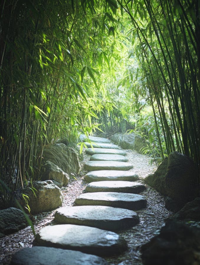 Bamboo Forest Path stock photo. Image of outdoors, forest - 377985966