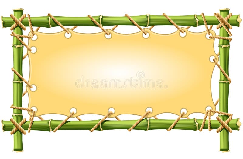 Bamboo Frame stock vector. Illustration of border, ethnicity - 14152637