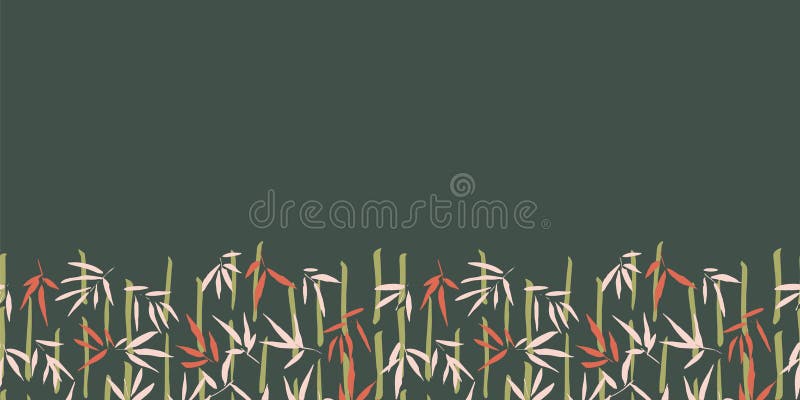 Bamboo Frame Border Seamless Pattern Stock Vector - Illustration of ...