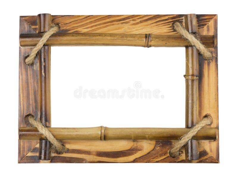 Bamboo Frame Tied Up Rope Isolated White Stock Photos - Free & Royalty ...