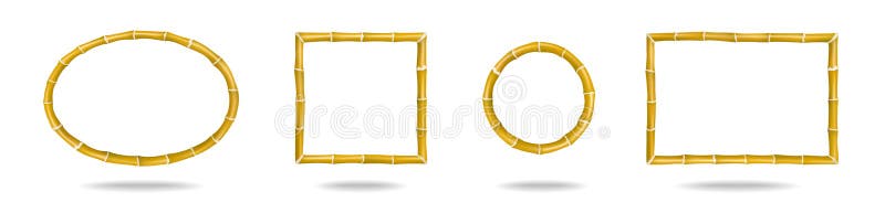 786_Vector Bamboo Frame Set Stock Vector - Illustration of isolated ...