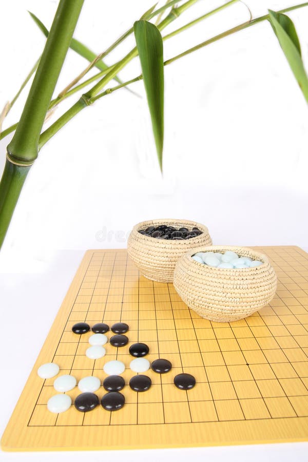 Bamboo and the game of go stock photo. Image of artistic - 9386608