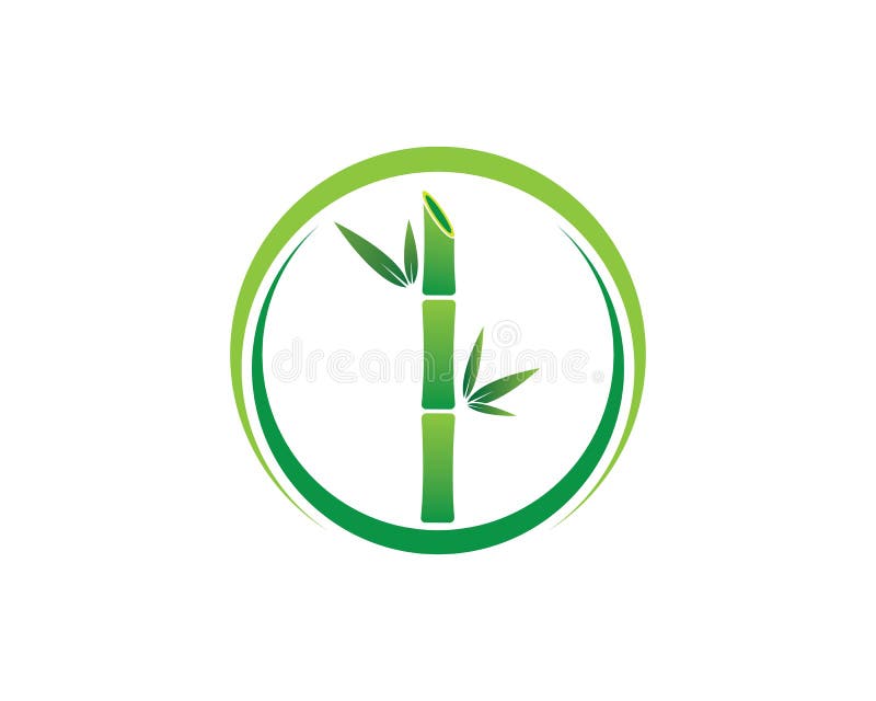 Bamboo with Green Leaf Vector Icon Stock Vector - Illustration of ...