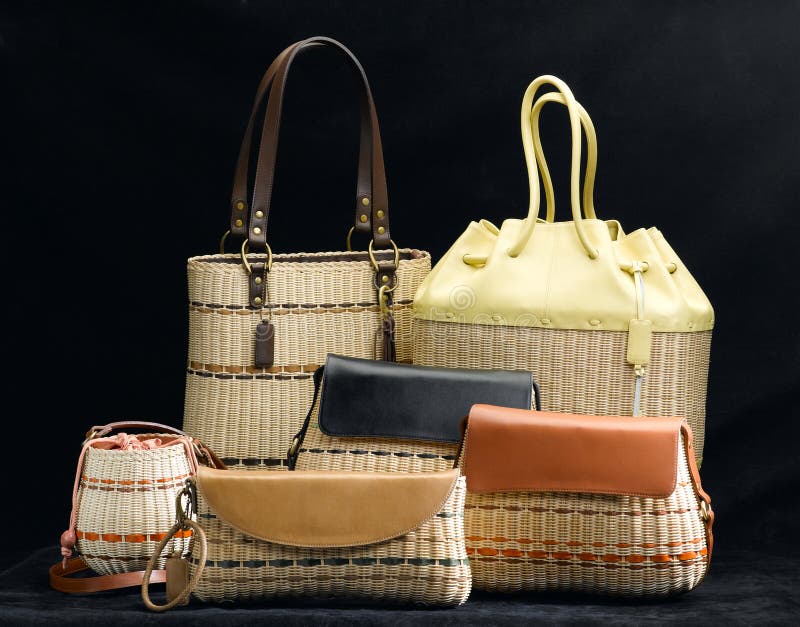 Bamboo handbags stock image. Image of elegant, primitive - 25844543