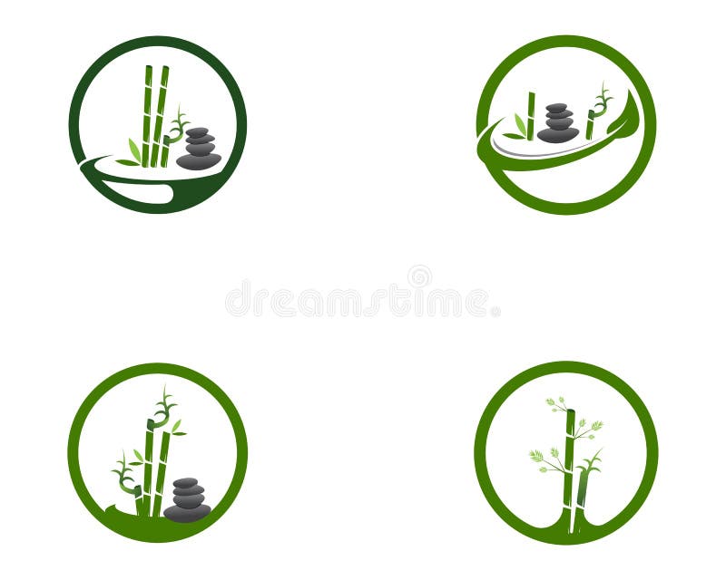 Bamboo Icon Spa Logo Design Vector Illustration Stock Illustration ...