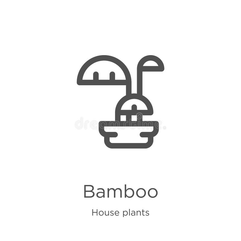 Bamboo Icon Vector from House Plants Collection. Thin Line Bamboo ...
