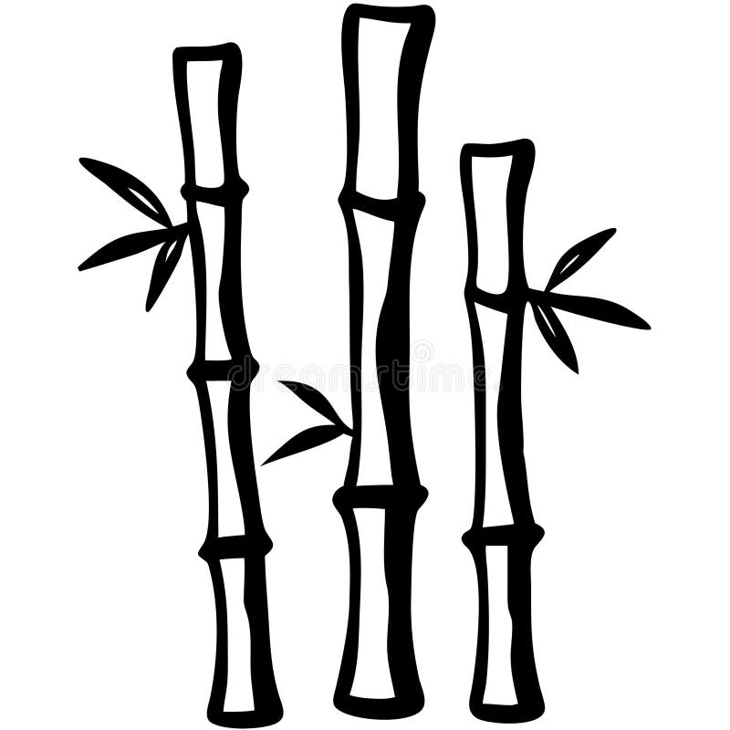 Bamboo Illustration Vector Minimalist Design for Decor and Art Projects ...