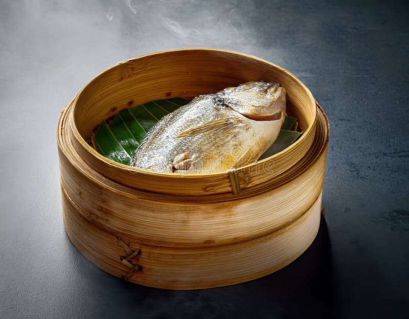 Cooked Fish on a Rectangular Plate - Hand Drawn Vector Illustration ...