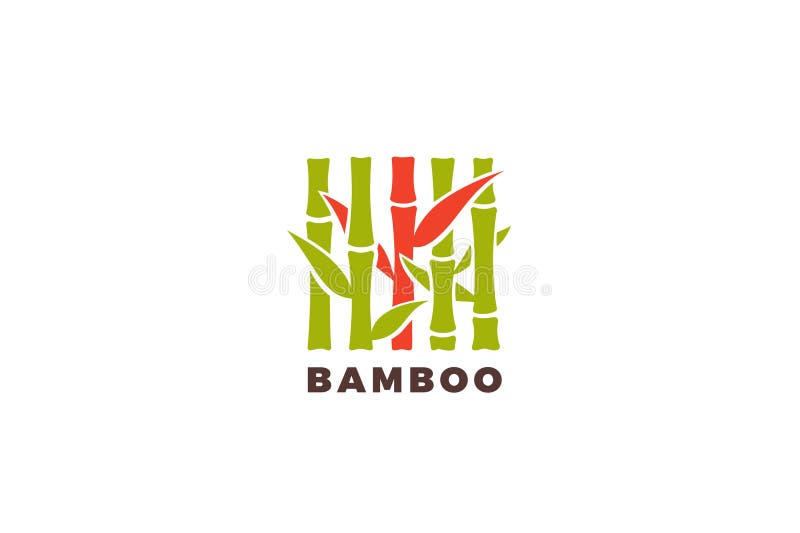 Bamboo Logo Square Shape Design Vector Template Stock Vector ...