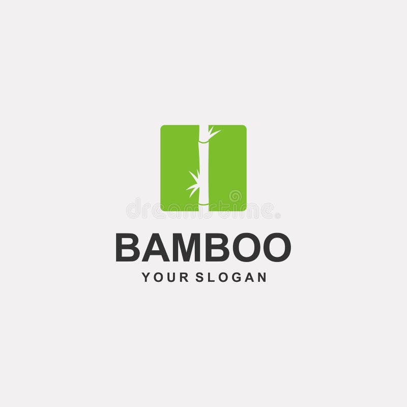 Bamboo logo template stock illustration. Illustration of tree - 166733517