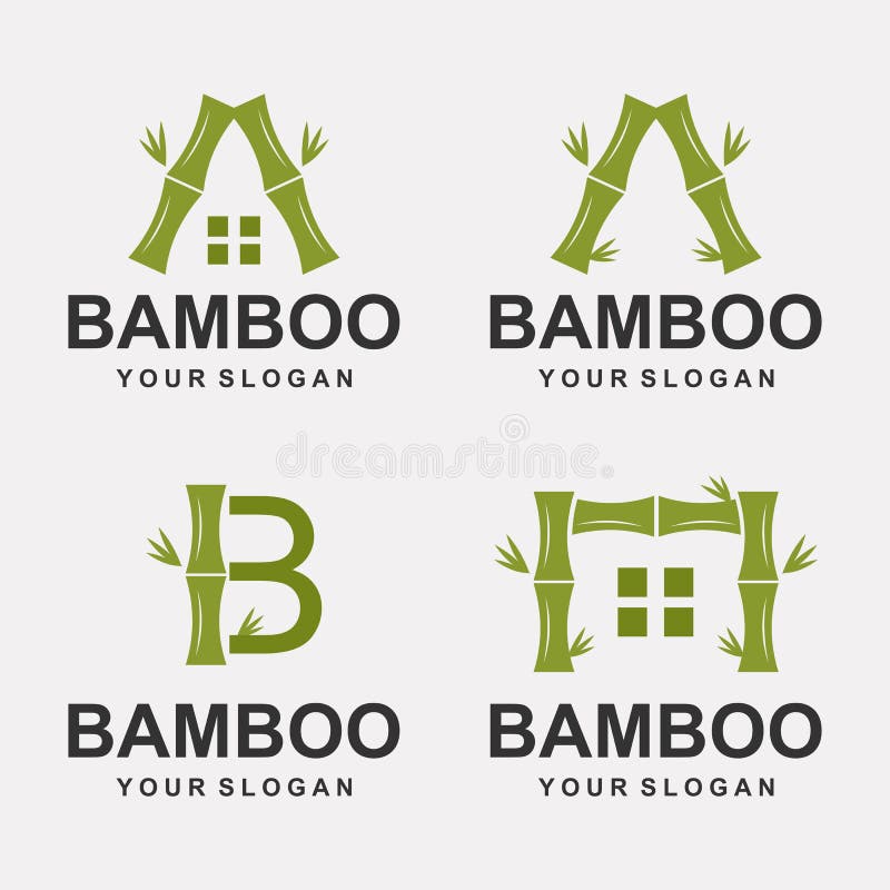 Bamboo logo template stock illustration. Illustration of branch - 166733590