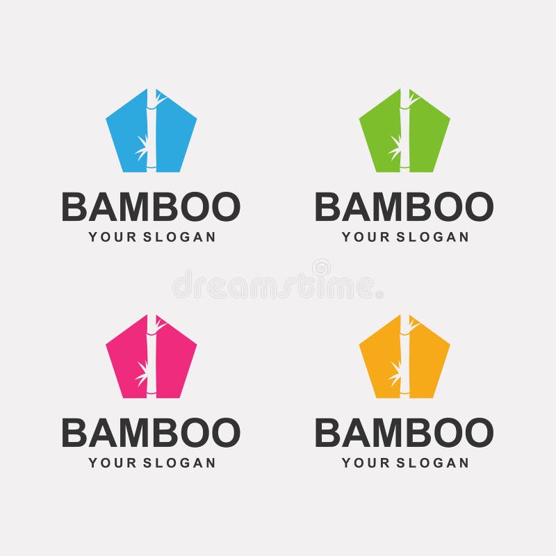 Bamboo logo template stock illustration. Illustration of icon - 166733694