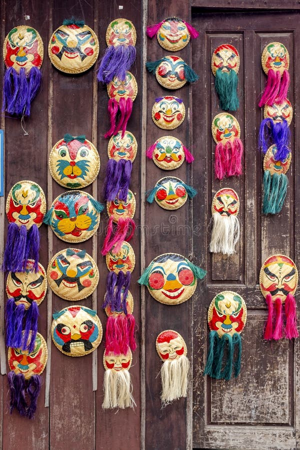 Bamboo Masks stock image. Image of cultural, close, folk - 123298741