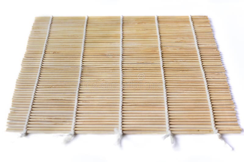 Bamboo Mat for Placeon the Table and Cooking Stock Photo - Image of ...