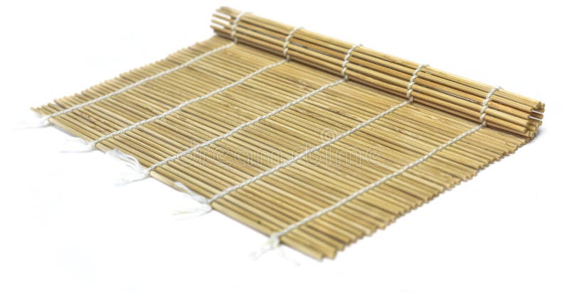 Bamboo Mat for Placeon the Table and Cooking Stock Image - Image of ...