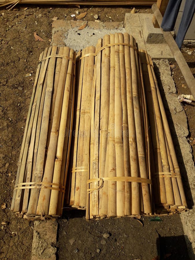 Bamboo Pieces To Make a Bamboo Fence Stock Photo - Image of fence ...