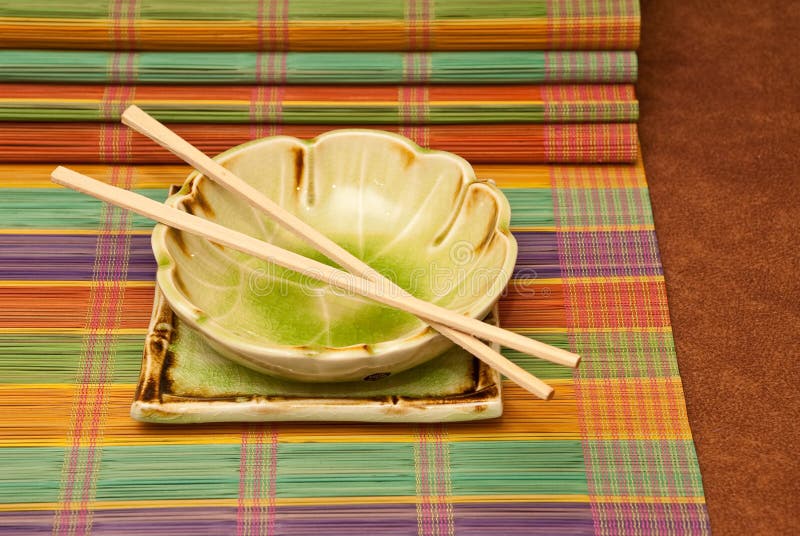 Bamboo Place Setting stock image. Image of meal, place - 13164515