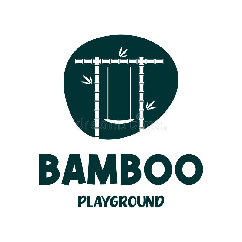 Bamboo Playground Flat Minimalist Logo Design Stock Vector ...