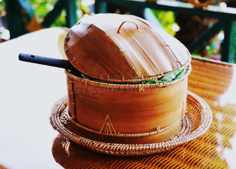 Bamboo pot. stock photo. Image of table, luxury, life - 22718040