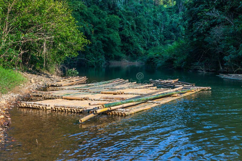 Bamboo raft stock image. Image of beautiful, river, landscape - 28197669