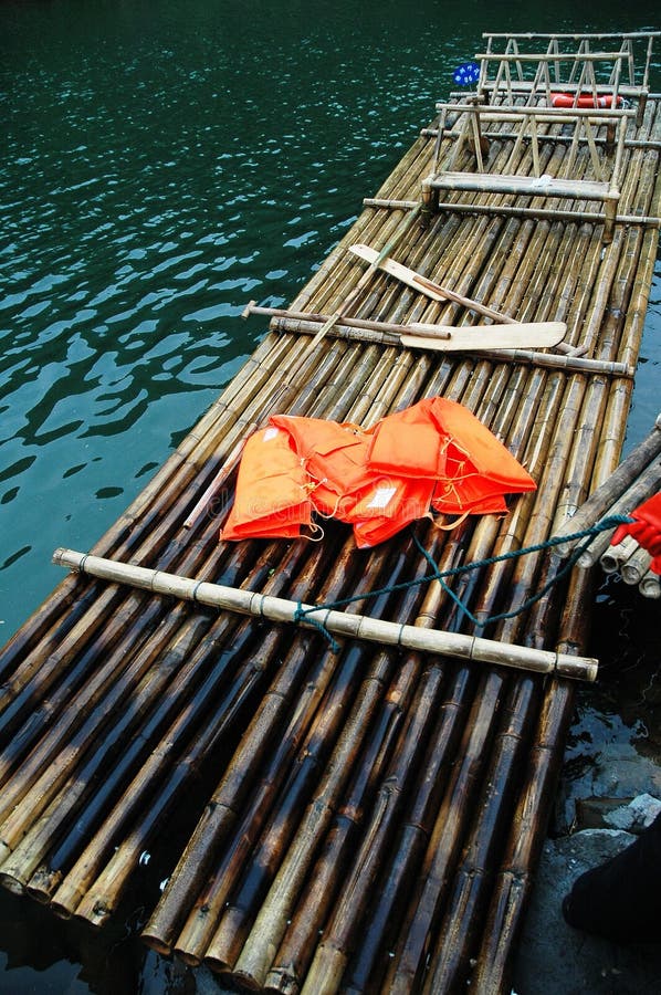 Bamboo raft stock photo. Image of river, organic, life - 8471336