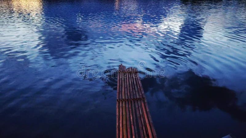 Bamboo raft stock video. Video of wooden, natural, stalk - 369263233