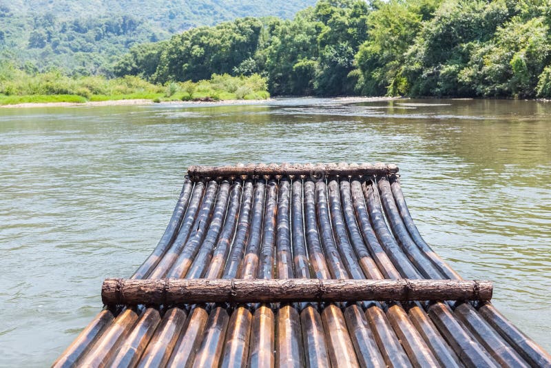 Bamboo raft stock photo. Image of riverbank, boat, design - 28884824