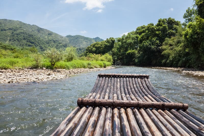 Bamboo raft stock photo. Image of riverbank, boat, design - 28884824