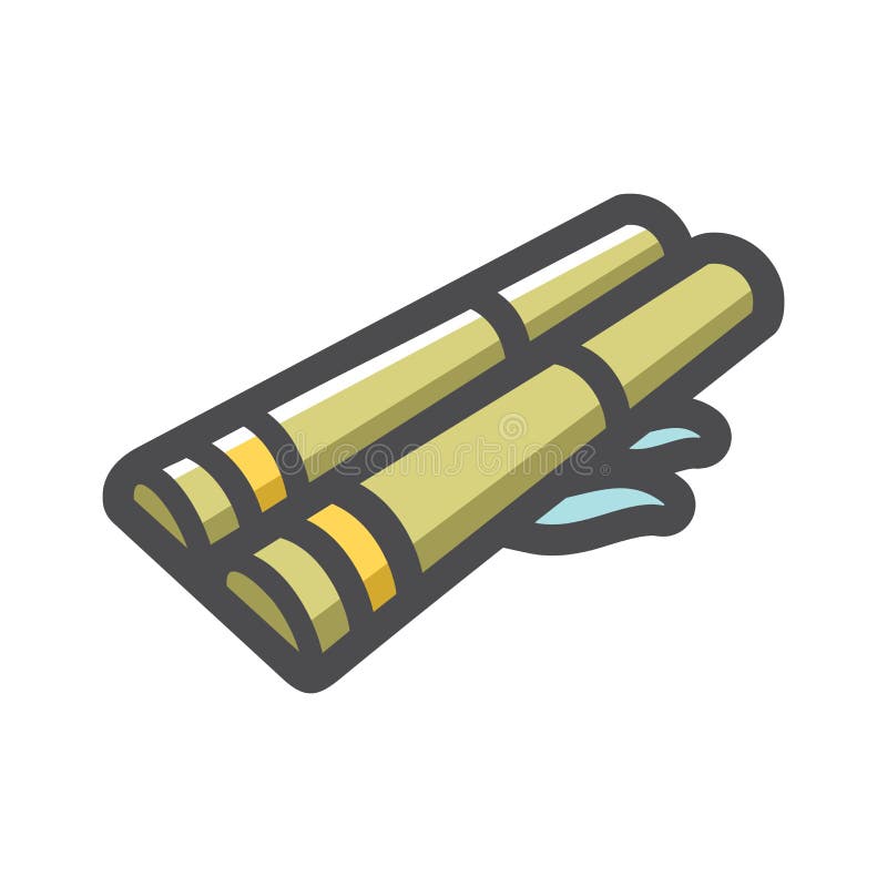 Bamboo Raft on Water Vector Cartoon Illustration Stock Vector ...