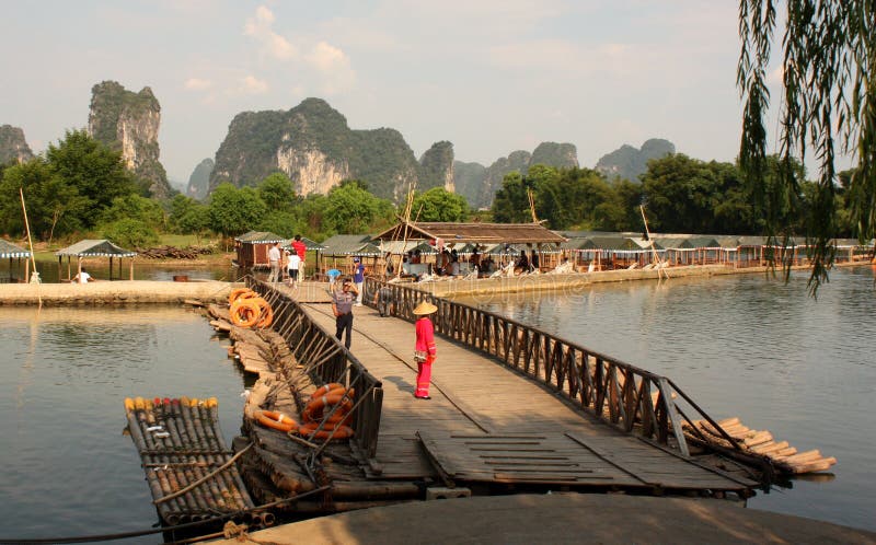 Bamboo Rafting on Li-river, Yangshou, China Editorial Stock Photo ...