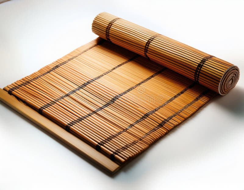 A Bamboo Rolling Mat Used for Making Sushi Stock Illustration ...