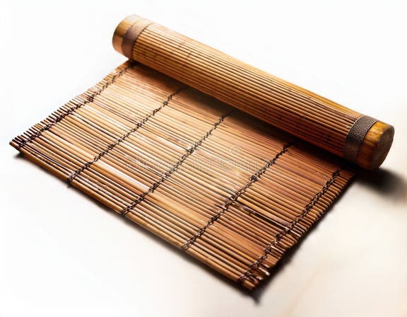 A Bamboo Rolling Mat Used for Making Sushi Stock Illustration ...