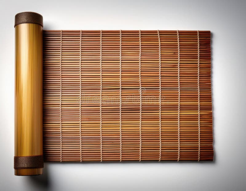 A Bamboo Rolling Mat Used for Making Sushi Stock Illustration ...