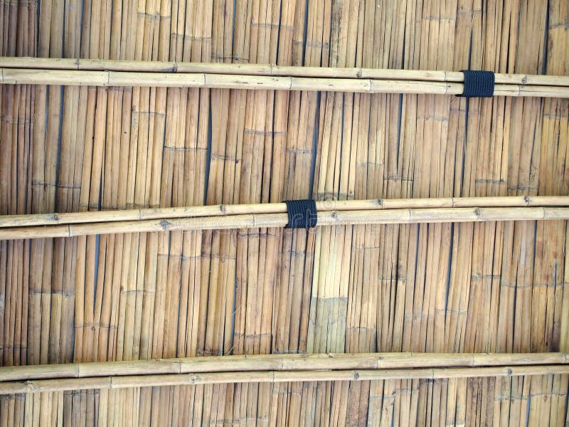 Bamboo roof texture stock image. Image of construction - 21021439