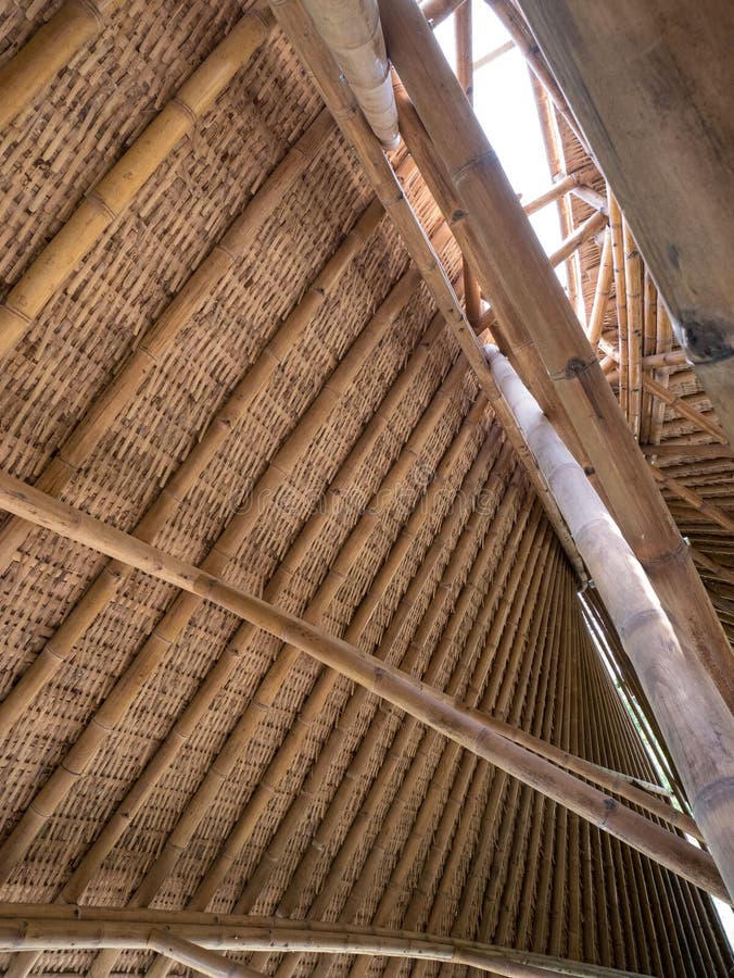 Bamboo Roof Construction, Roof Construction Made from Bamboo Stock ...